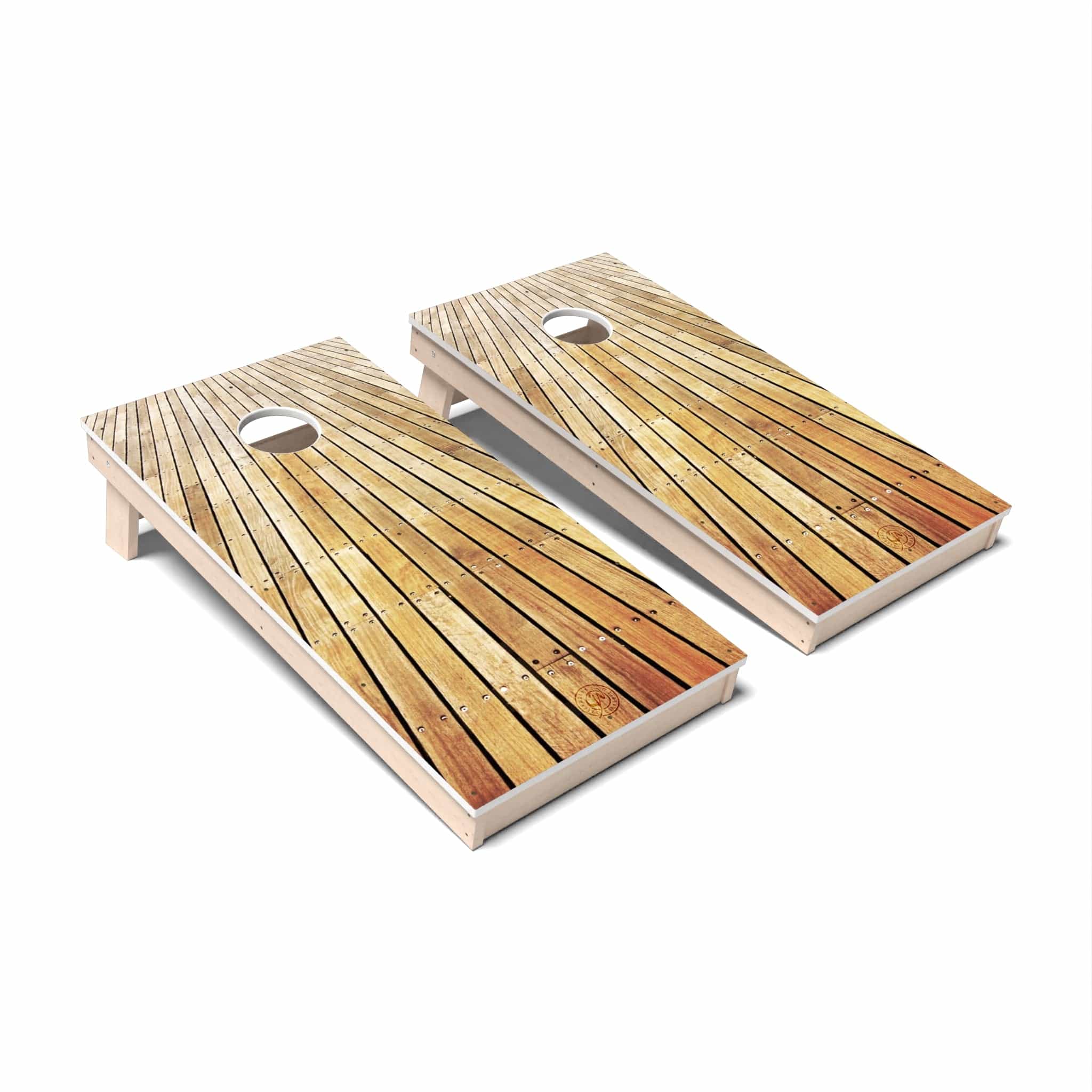 Rustic Wood Cornhole Boards - All Weather