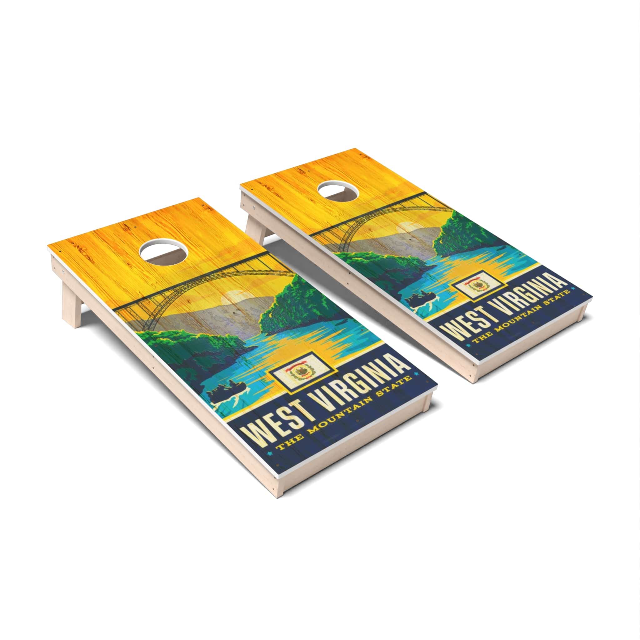 West Virginia Cornhole Boards - All Weather – Slick Woody's